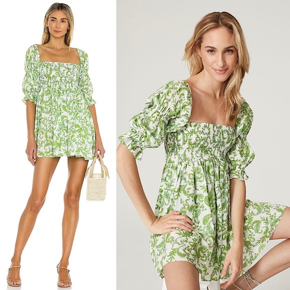 Misa Los Angeles | Dresses | Misa 9s Floral Paisley Print Smocked ...